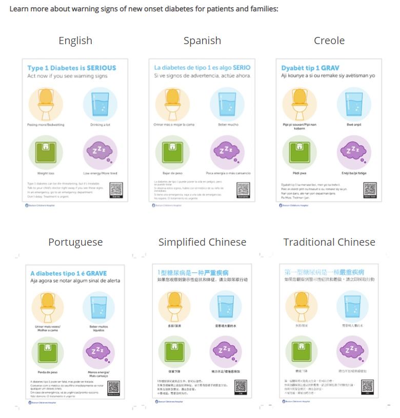 Posters with warning signs translated into multiple languages – Region ...